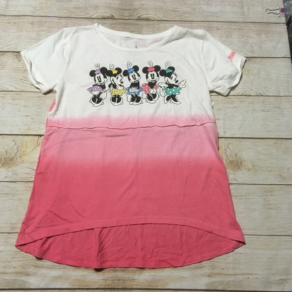 Disney | Shirts & Tops | Disney Parks Minnie Mouse Pink Ombre Shirt ...